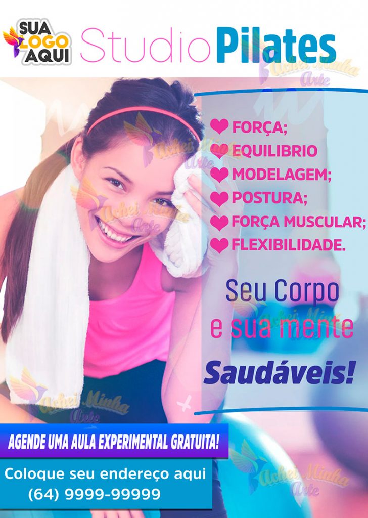 Flyer Studio Pilates - Baixe Agora! e faça sua edição
