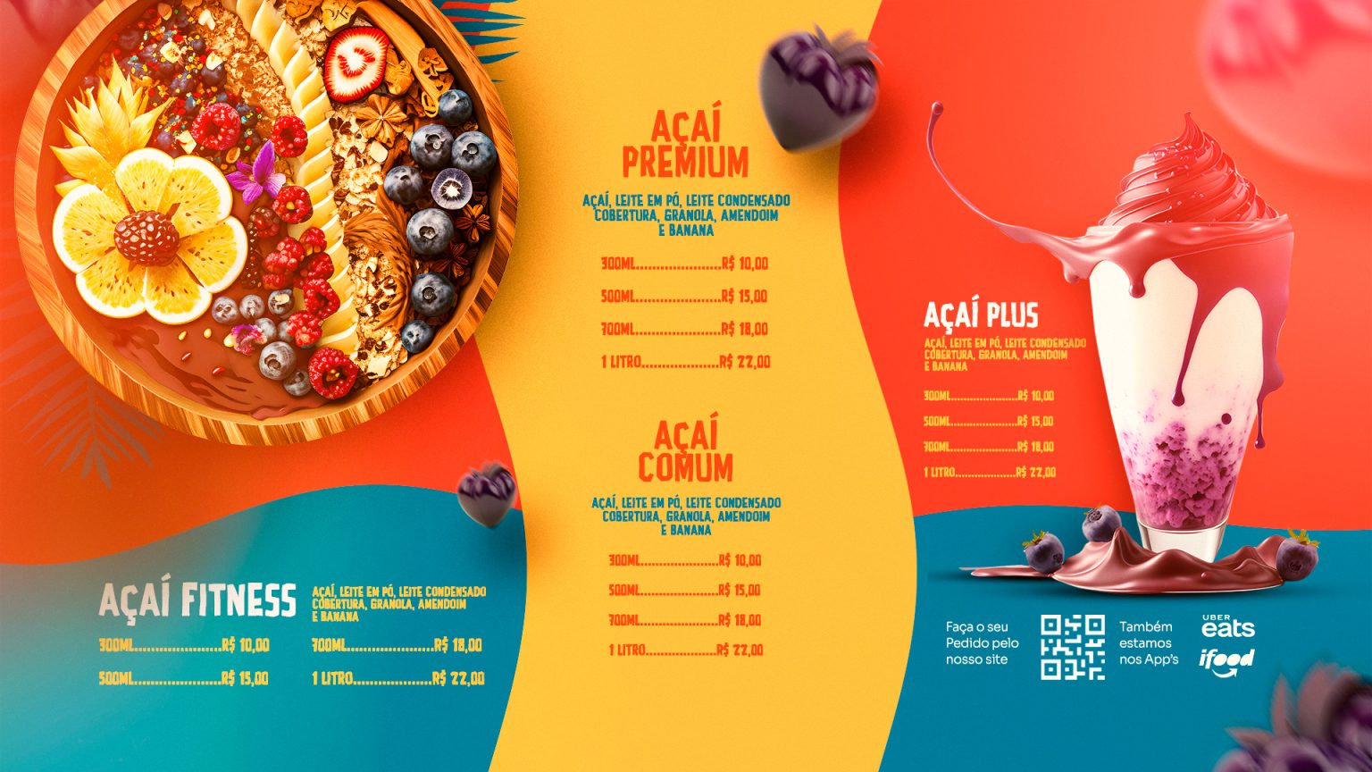 Cardápio Editável de Açaí Light - Baixe Agora!